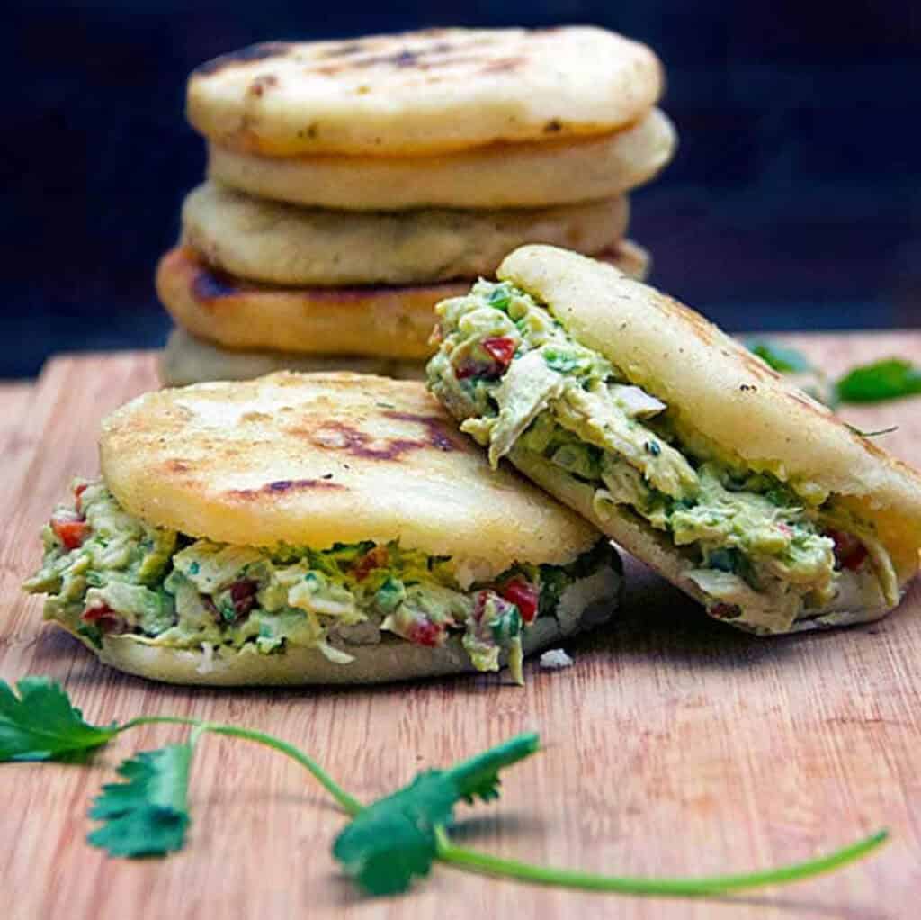 Reina Pepiada: Venezuelan Arepas with Chicken and Avocado