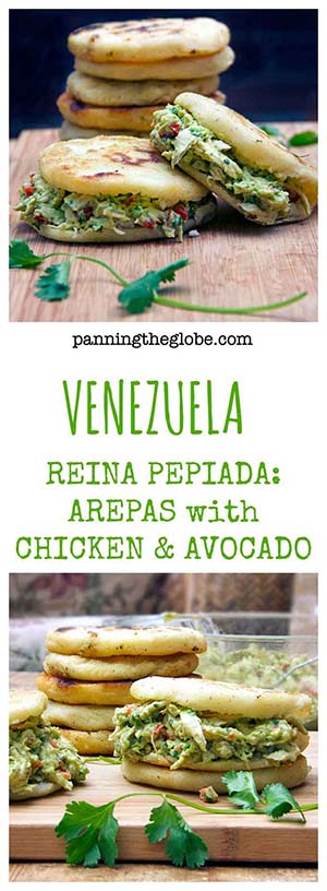 Reina Pepiada: Venezuelan Arepas with Chicken and Avocado