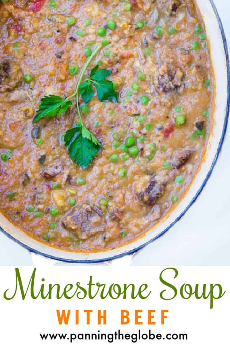 Minestrone Soup with Beef l Panning The Globe